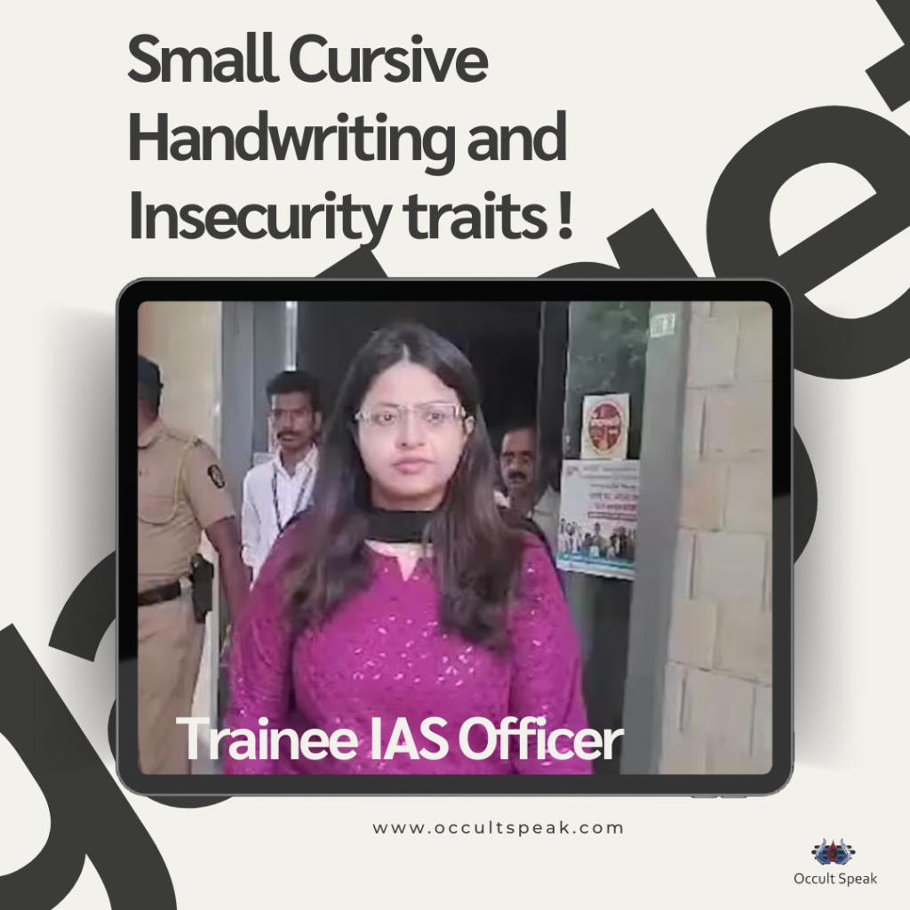 IAS Puja Khedkar Exposed: Small Cursive Writing and Insecurity Traits!